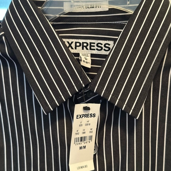 Express | Shirts | Express Mens Black And White Striped Shirt | Poshmark